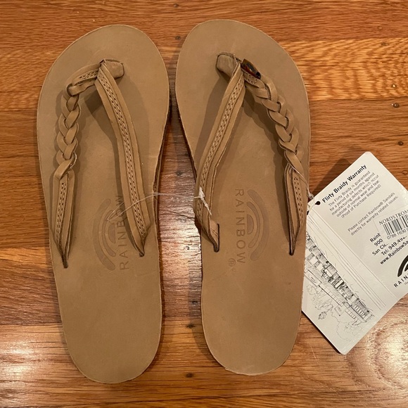 Rainbow | Shoes | New Rainbow Flirty Braidy Leather Sandals | Poshmark